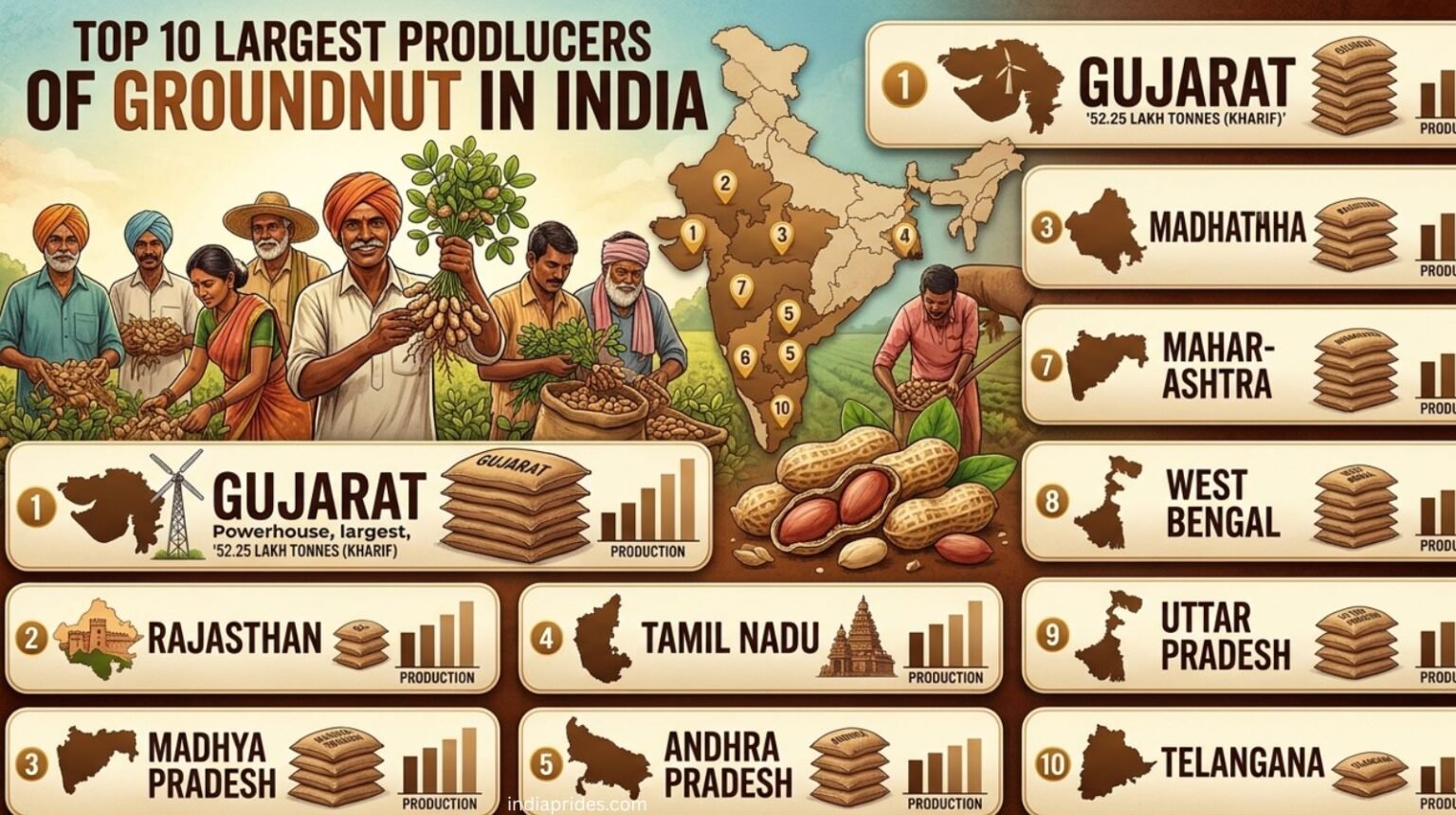 Top 10 Largest Producers of Groundnut in India - India Prides